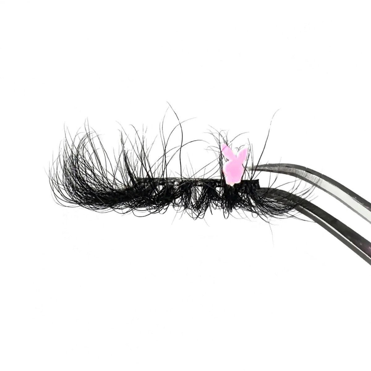 PLAYGIRL Silver Pink Holographic Bunny Decal Strip Lashes Lashes With ...