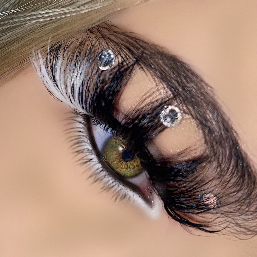 GODDESS | White Color Lashes | 1 Tone White Lashes | Strip Lashes ...