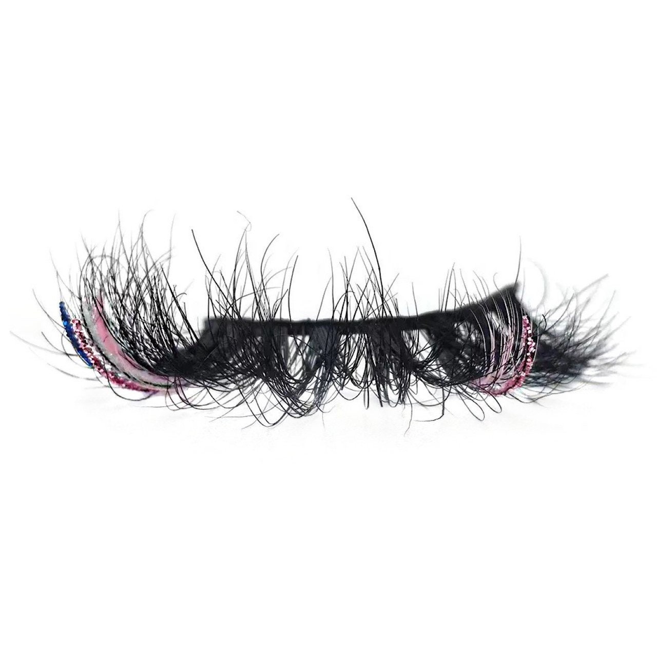 EUPHORIA | Glitter Color Lashes | Pink Blue Silver Glitter Color Strip ...