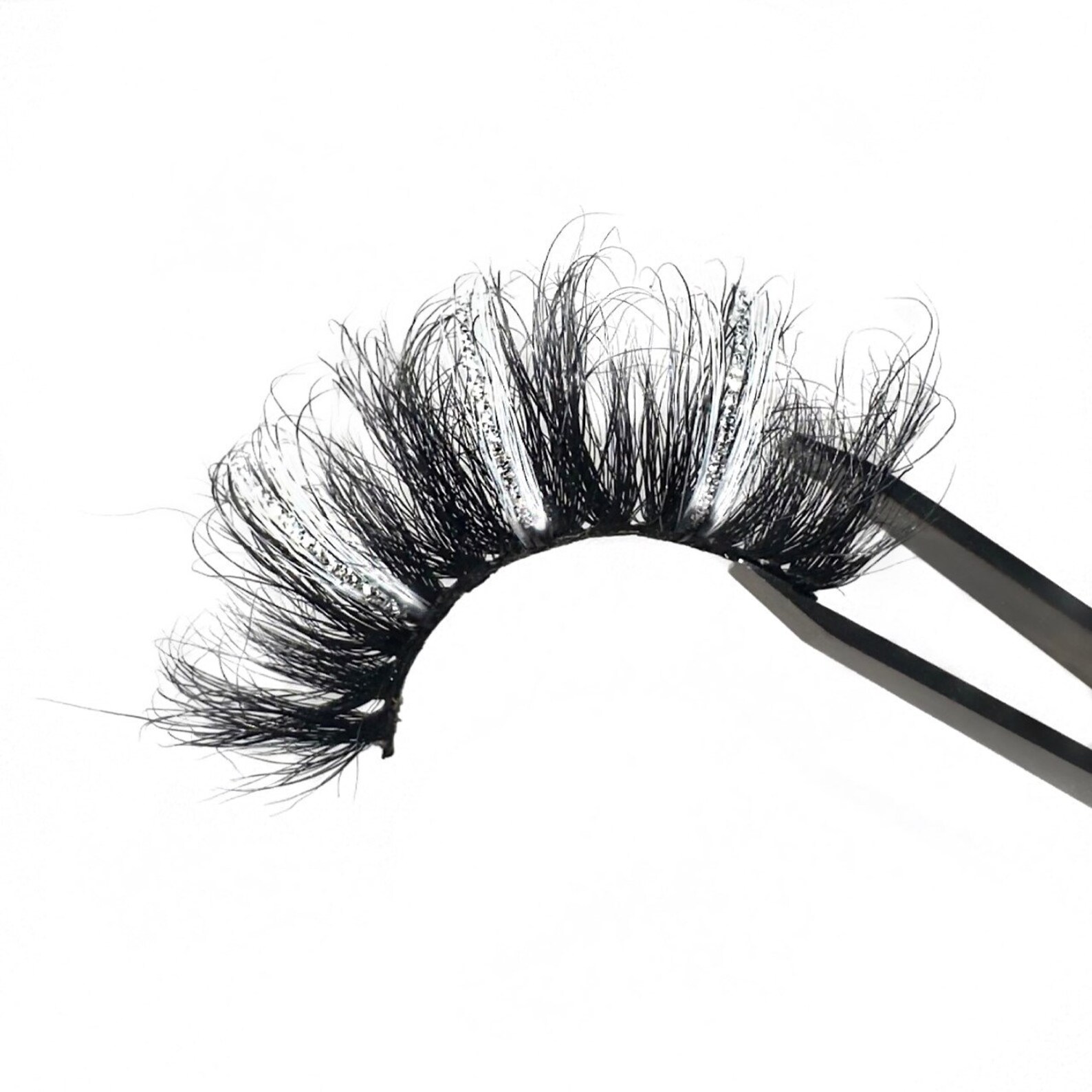SUGARBABY | Silver Glitter Color Lashes | White Color Lashes | 25mm ...
