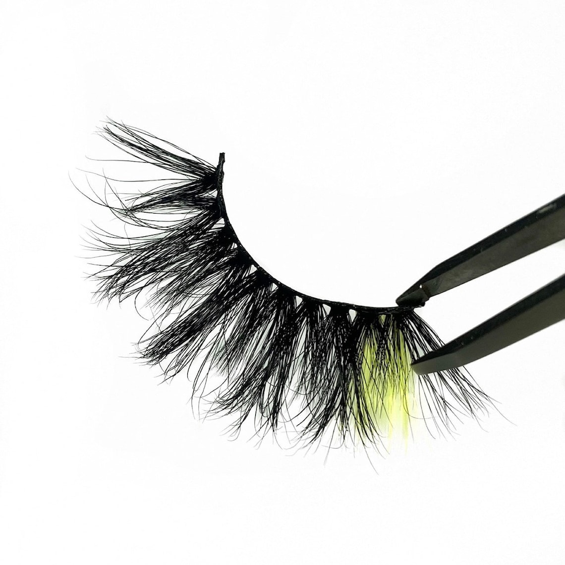 QUEEN B Yellow Color Lashes 1 Tone Yellow Lashes Strip Lashes Eyelashes ...