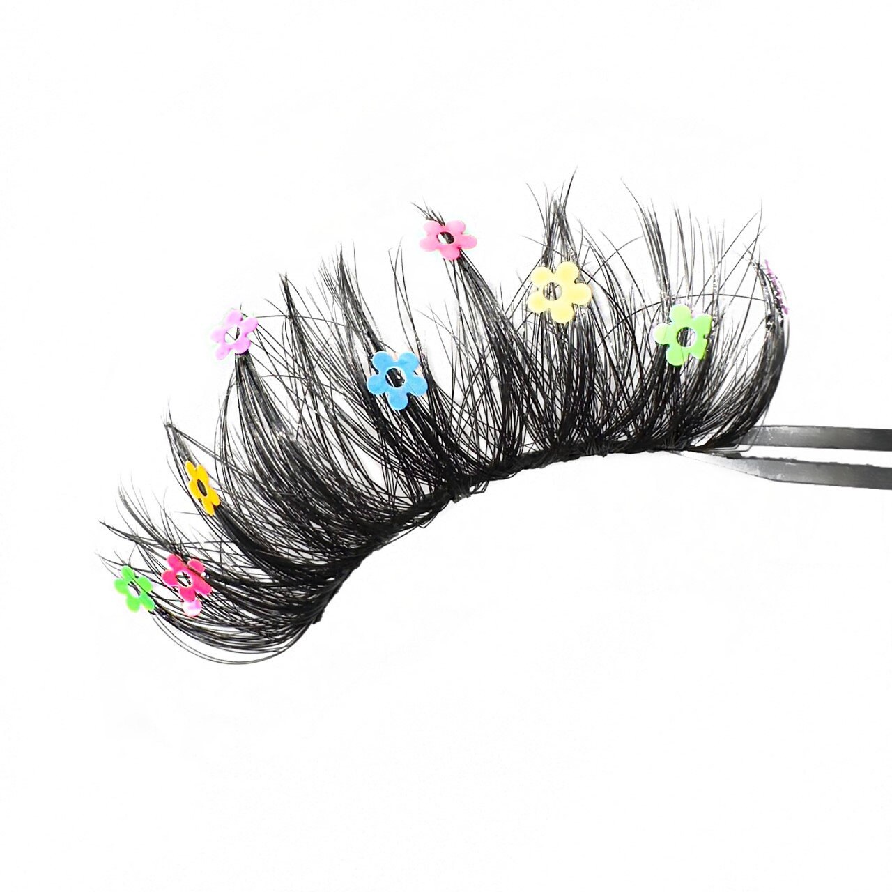 FLOWER Flower Decal Lashes Colorful Flower Lashes 3D Silk Strip Lashes ...