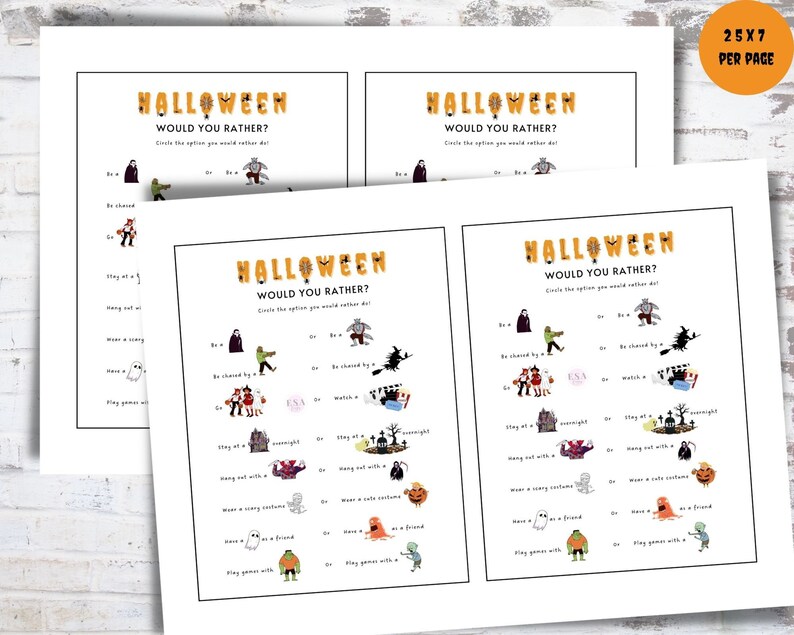 Halloween Would You Rather, Halloween Games for Kids, Halloween Party ...