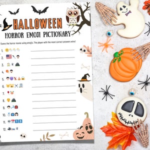 Halloween Emoji Game, Emoji Pictionary Game, Halloween Party Game ...