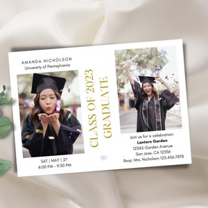 Graduation Party Invitation Template, Graduation Invitation With ...