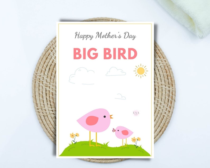 Funny Big Bird Mother's Day Card (printable Card) - Etsy