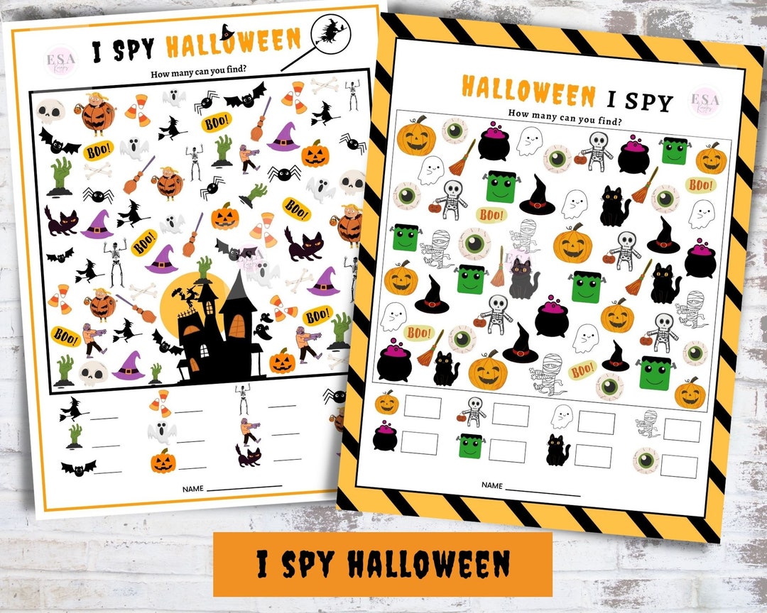I Spy Halloween Game, I Spy Kids Activity, Halloween I Spy Game for ...