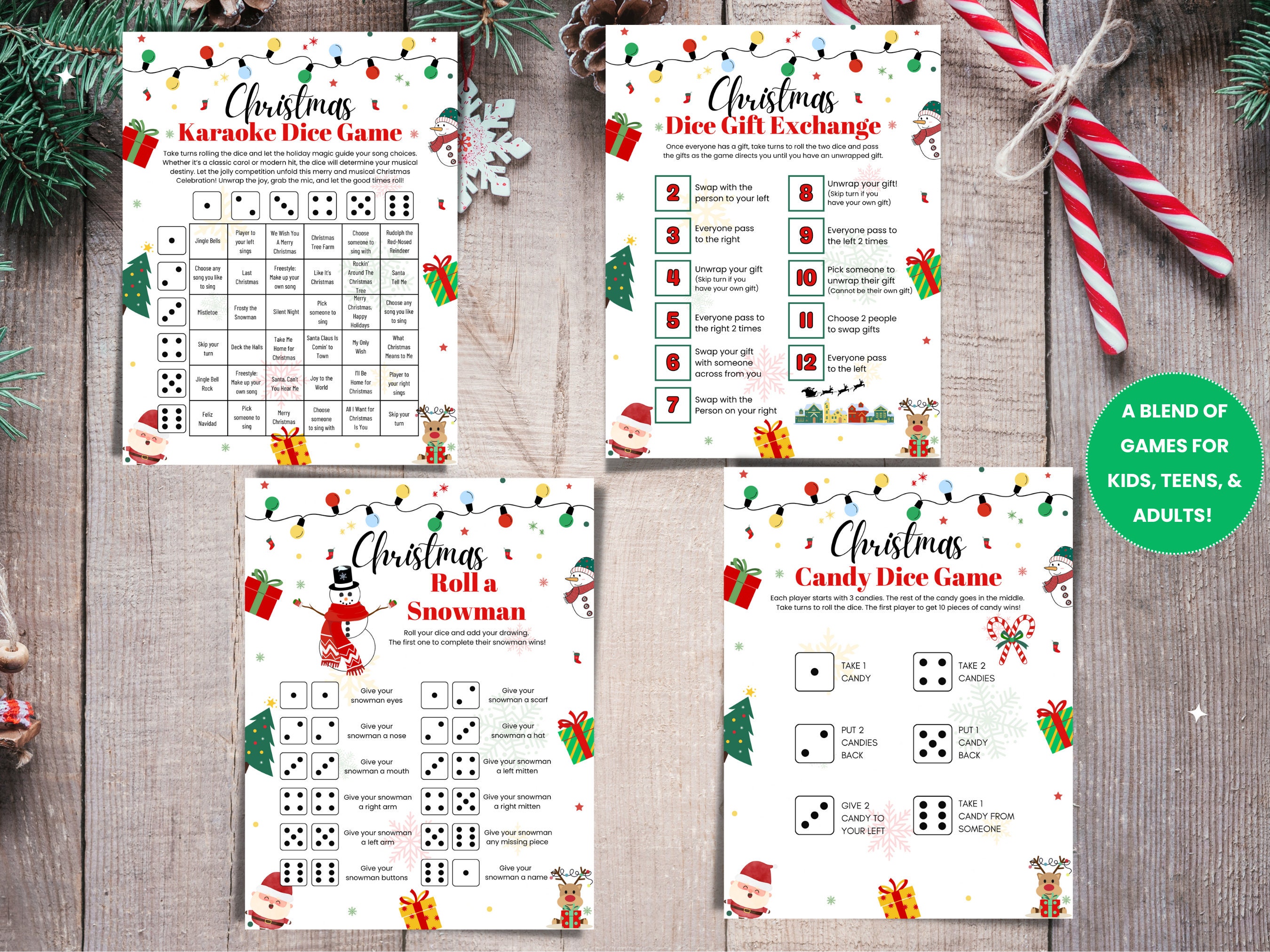 Printable Christmas Game Bundle Christmas Party Games Christmas Games ...