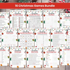Printable Christmas Game Bundle | Christmas Party Games | Christmas ...
