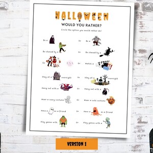 Halloween Would You Rather, Halloween Games for Kids, Halloween Party ...