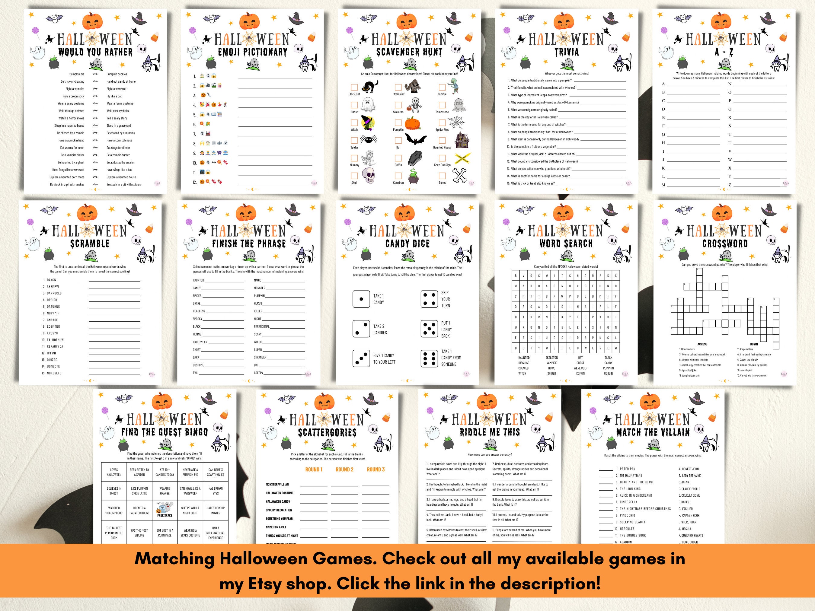 Halloween Find the Guest Bingo Game: Printable Party Icebreaker (PDF ...
