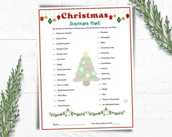 Outdoor Christmas Scavenger Hunt Printable Holiday Lights - Etsy
