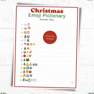 Christmas Emoji Pictionary Game: Printable Holiday Activity (PDF) - Etsy
