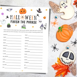 Halloween Finish the Phrase, Halloween Games for Kids and Adults ...