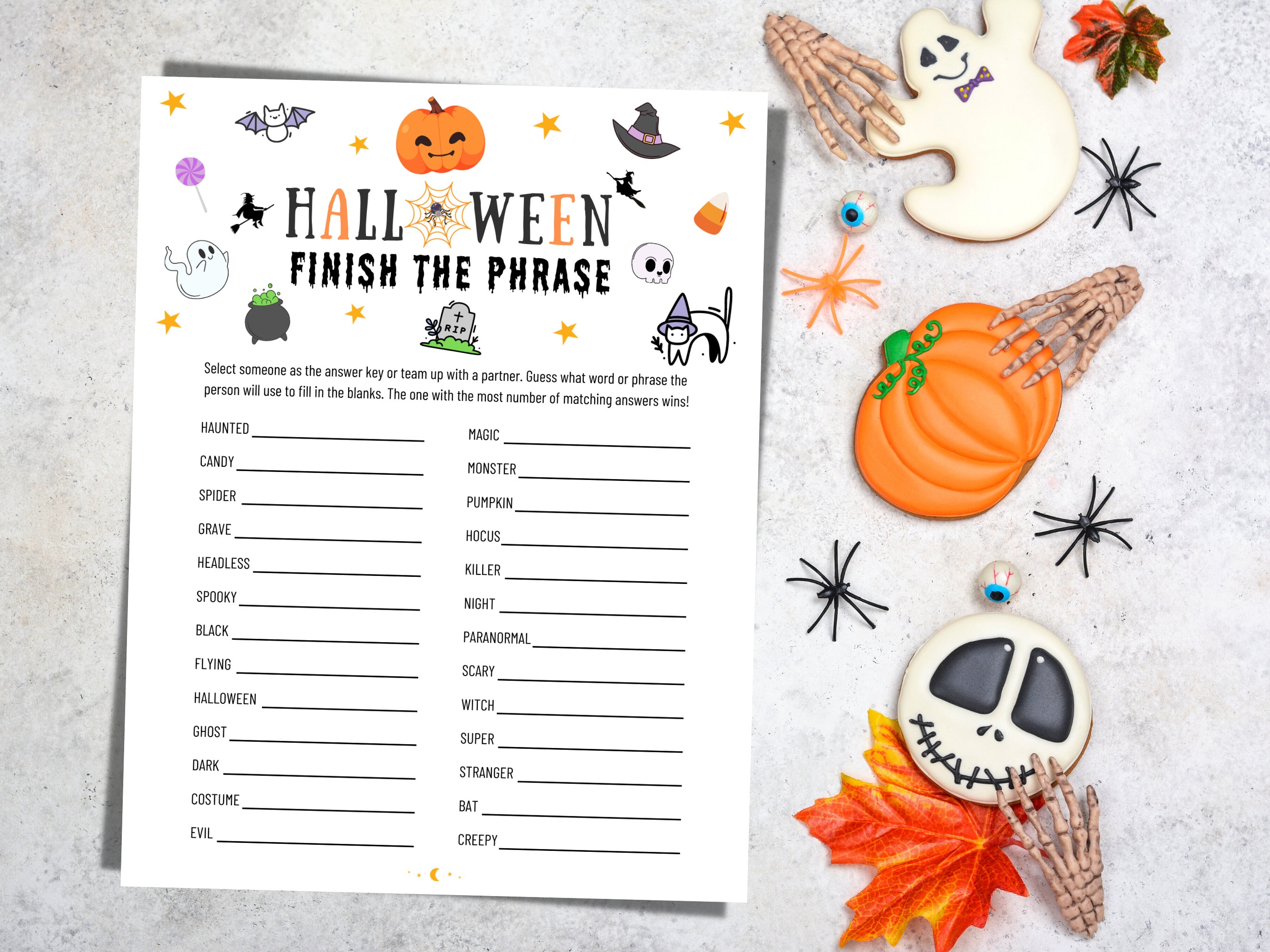 Halloween Finish the Phrase, Halloween Games for Kids and Adults ...