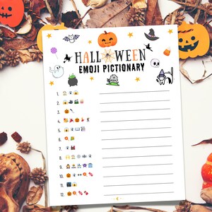 Halloween Emoji Pictionary Game: Printable Party Activity (PDF) - Etsy