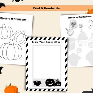 Halloween Coloring & Activity Book for Kids (printable PDF) - Etsy