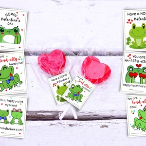 Frog Valentine Card, Valentines Day Card for Kids, Frog Valentine Tag ...