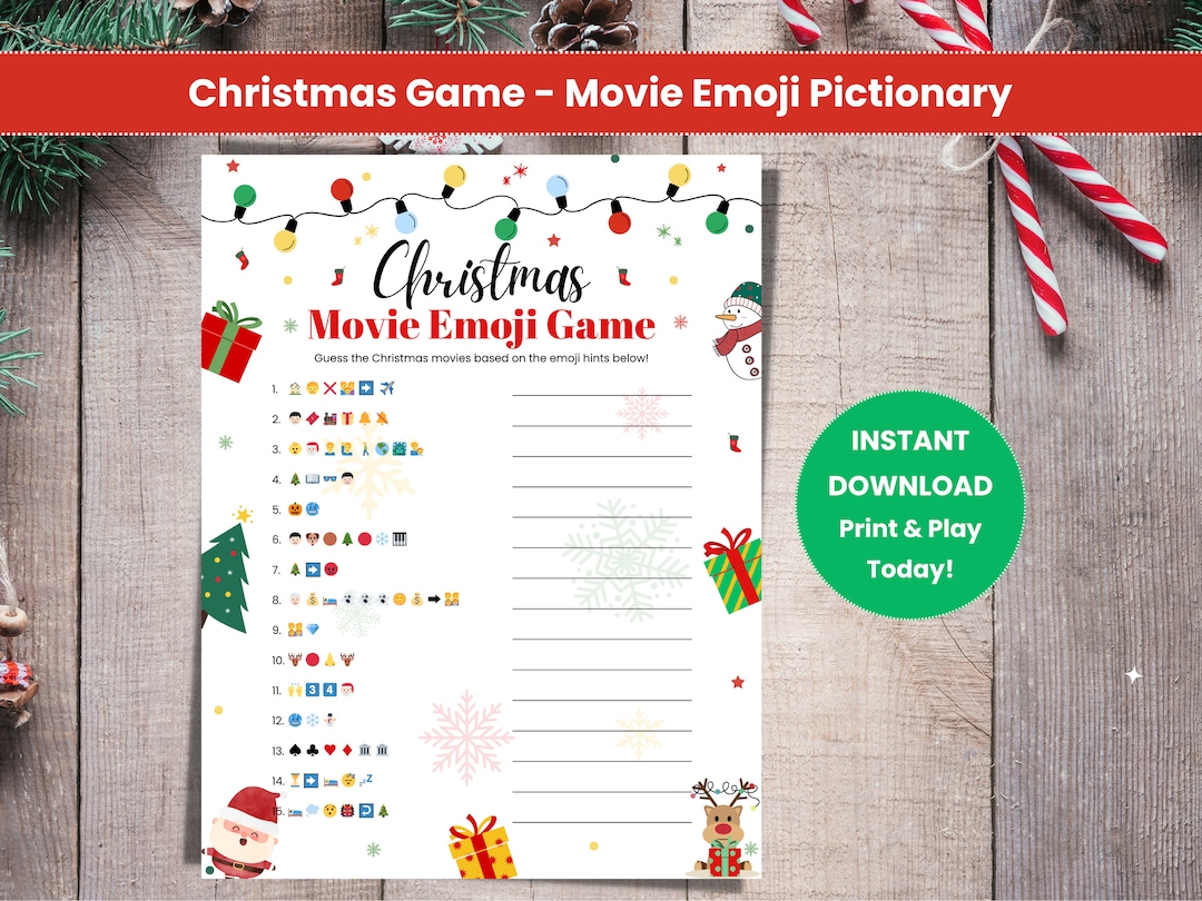 Christmas Movie Emoji Pictionary Christmas Movie Emoji Game - Etsy
