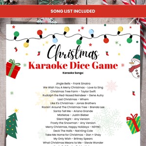 Christmas Karaoke Dice Game: Family Holiday Song Game (digital Download ...