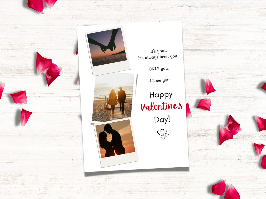 Editable Valentines Day Card, Photo Valentine Card, Valentines Day Card ...