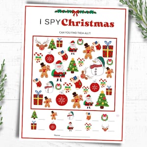 Christmas I Spy Game: Fun Holiday Kids Activity (PDF) - Etsy