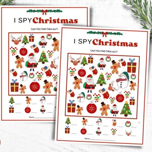 Christmas I Spy Game: Fun Holiday Kids Activity (PDF) - Etsy