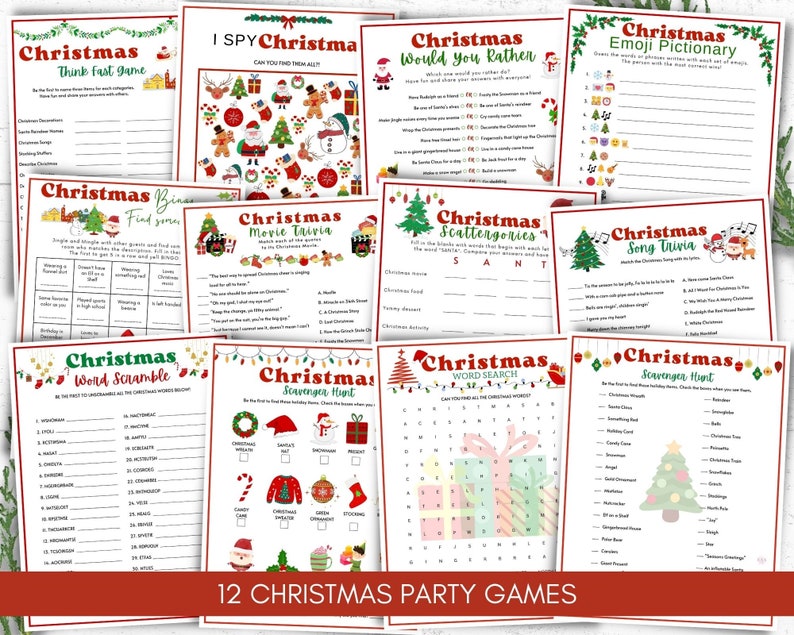 Christmas Movie Trivia Game: Printable Holiday Party Activity (PDF) - Etsy