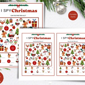 Christmas I Spy Game: Fun Holiday Kids Activity (PDF) - Etsy