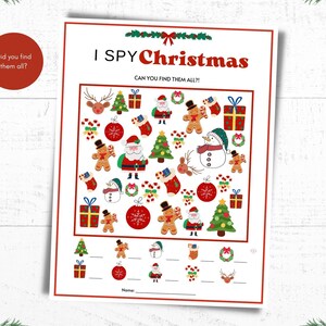 Christmas I Spy Game: Fun Holiday Kids Activity (PDF) - Etsy