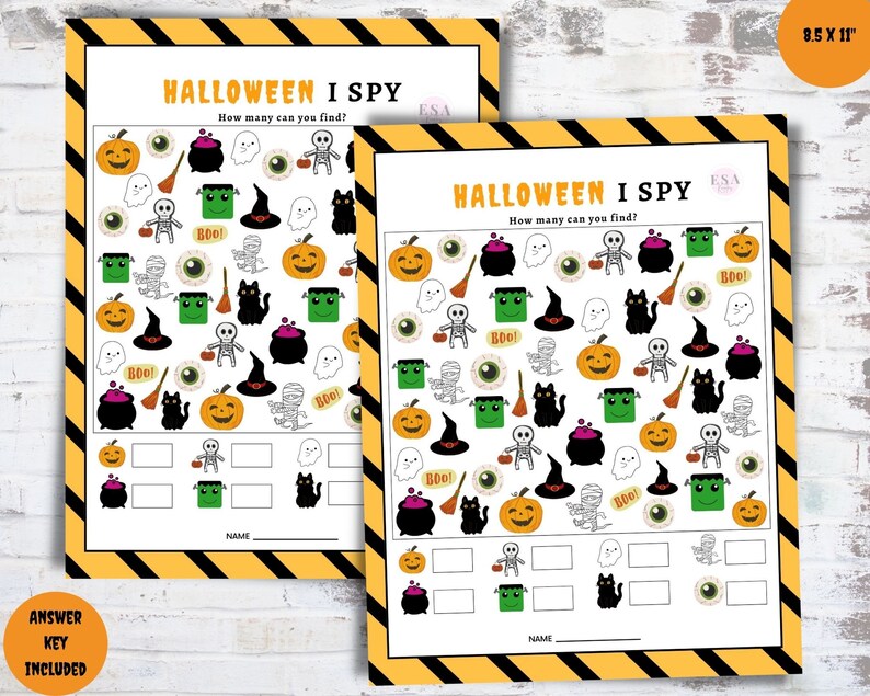 I Spy Halloween Game, I Spy Kids Activity, Halloween I Spy Game for ...