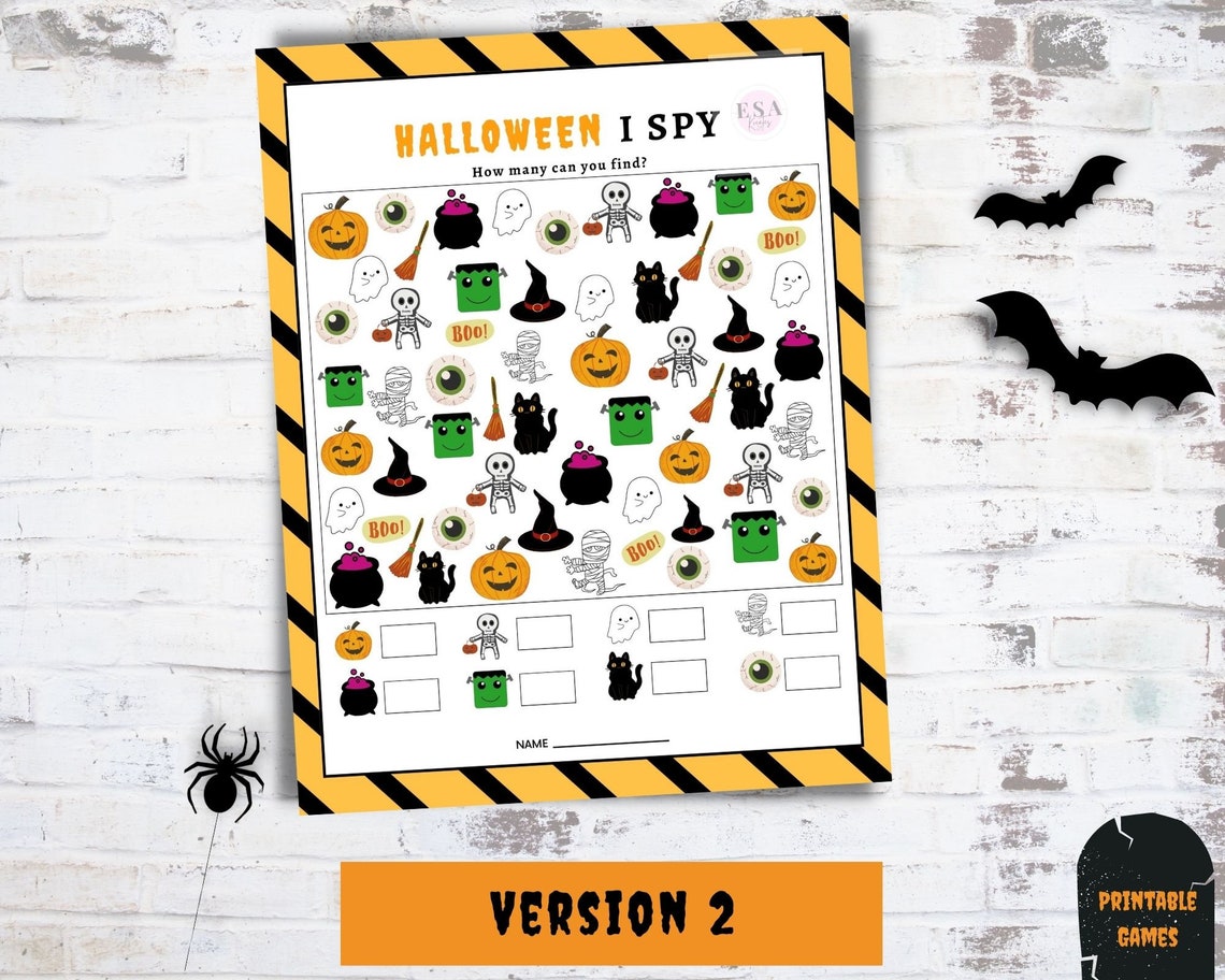 I Spy Halloween Game I Spy Kids Activity Halloween I Spy - Etsy