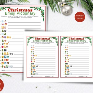 Christmas Emoji Pictionary Game: Printable Holiday Activity (PDF) - Etsy
