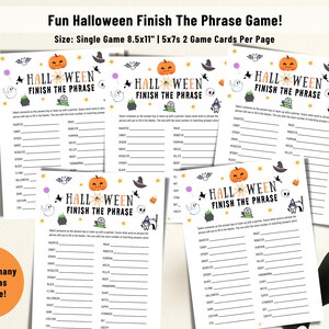 Halloween Finish the Phrase, Halloween Games for Kids and Adults ...