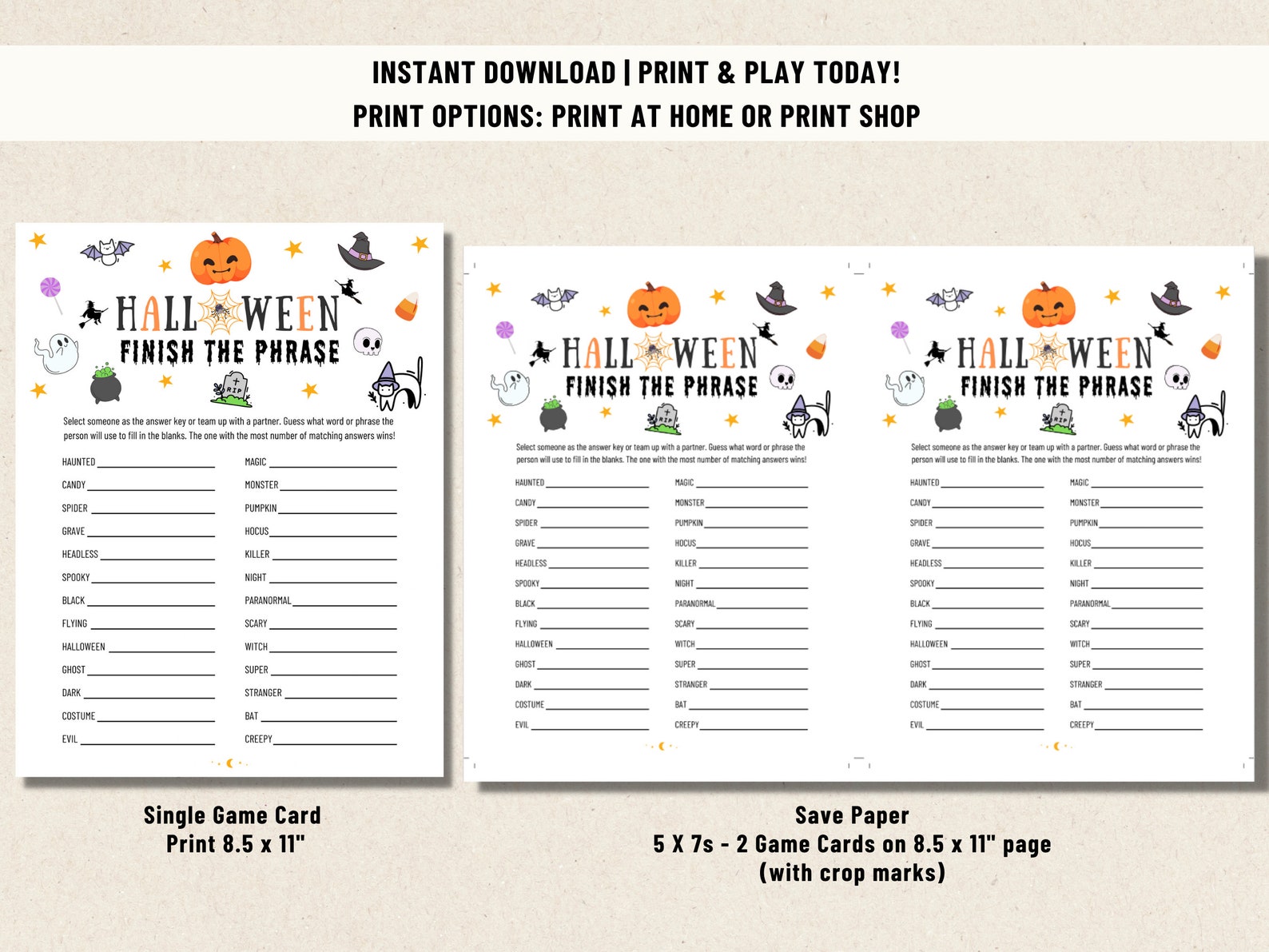 Halloween Finish the Phrase, Halloween Games for Kids and Adults ...