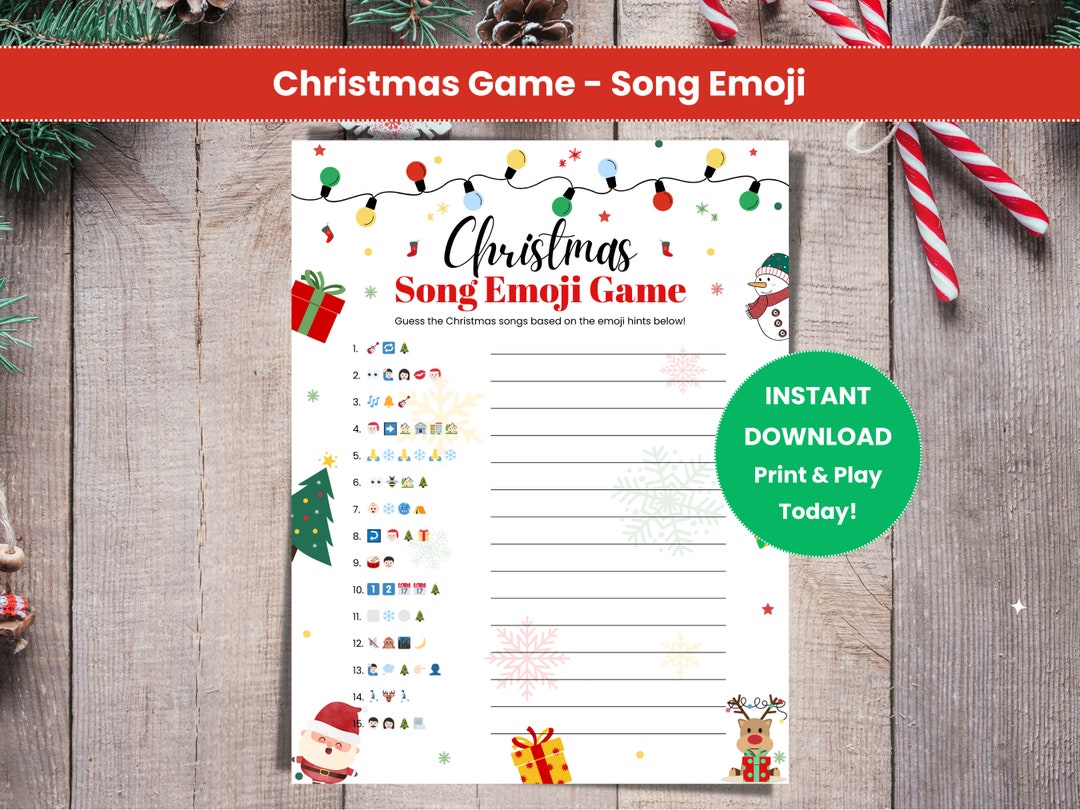 Christmas Emoji Pictionary, Christmas Emoji Game, Christmas Emoji Song ...
