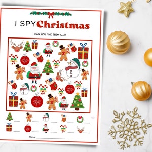 Christmas I Spy Game: Fun Holiday Kids Activity (PDF) - Etsy