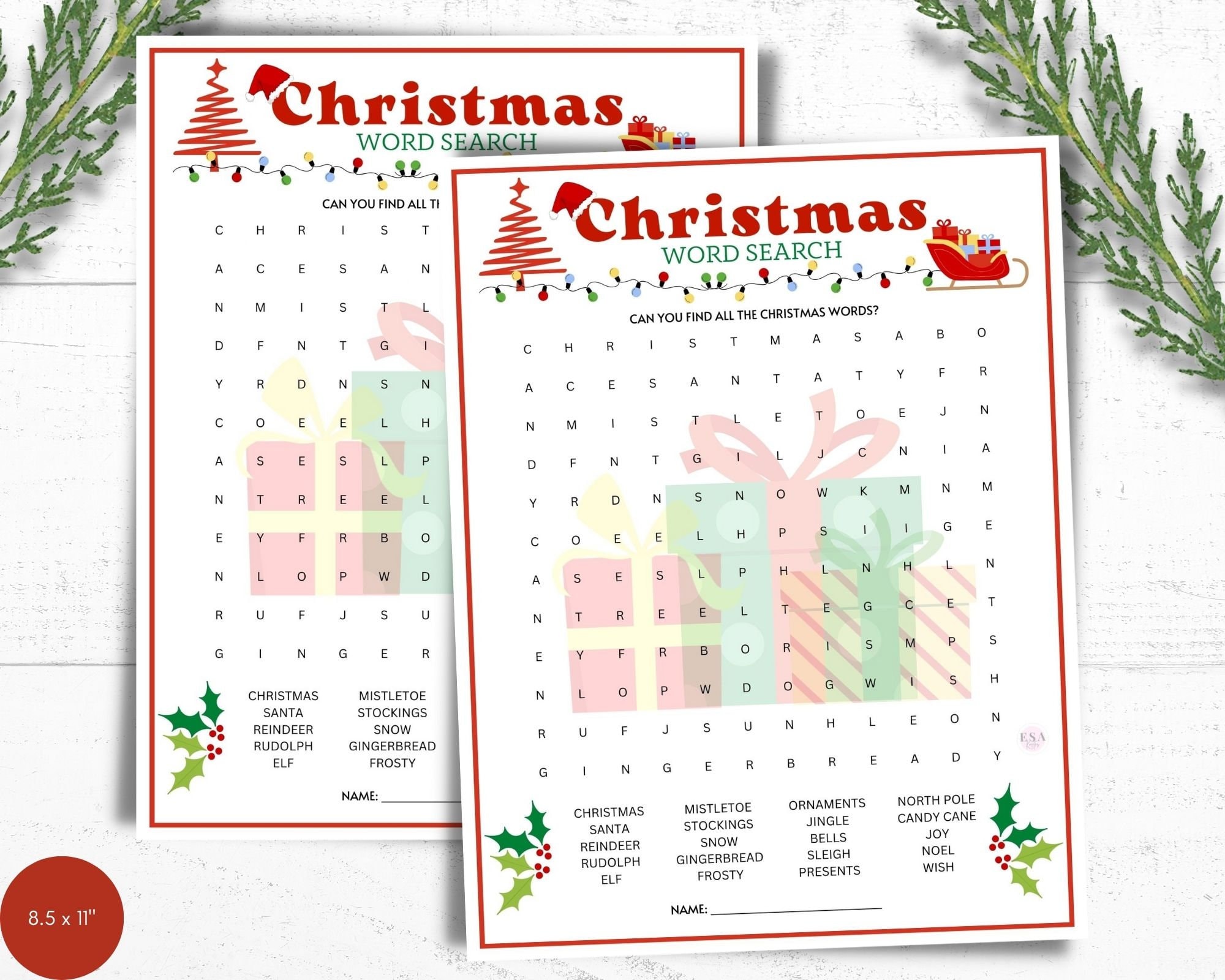 Christmas Word Search Printable, Christmas Word Find, Word Search ...