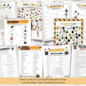 14 Halloween Games Bundle, Halloween Party Games, Halloween Games for ...