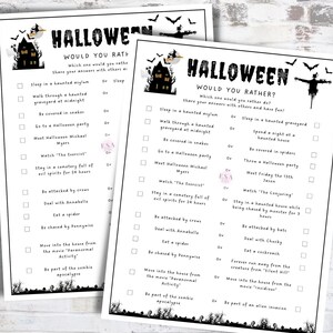 Would You Rather Printable Game, Spooky Halloween Party Game, Halloween ...