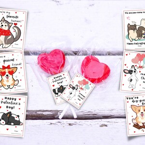 Dog Valentine Card, Valentines Day Card for Kids, Dog Valentine Tag ...