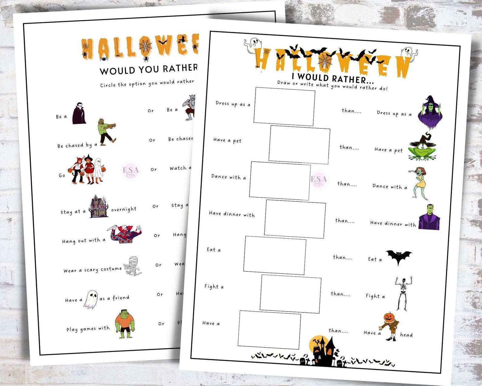 Halloween Would You Rather, Halloween Games for Kids, Halloween Party ...