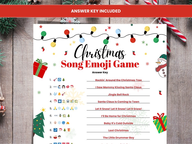 Christmas Emoji Pictionary, Christmas Emoji Game, Christmas Emoji Song ...