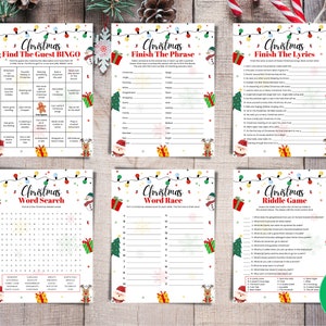 Printable Christmas Game Bundle | Christmas Party Games | Christmas ...