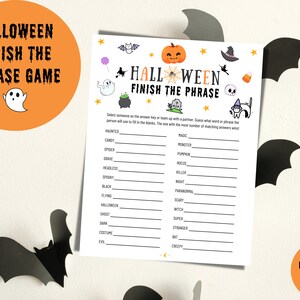 Halloween Finish the Phrase, Halloween Games for Kids and Adults ...