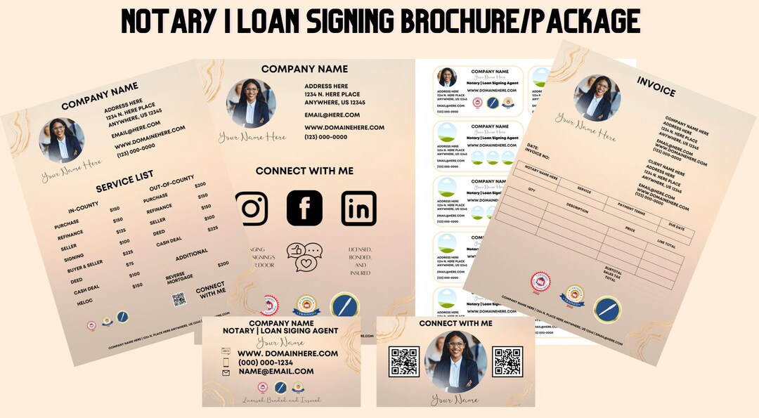 Notary | Loan Signing Brochure | Package - Etsy