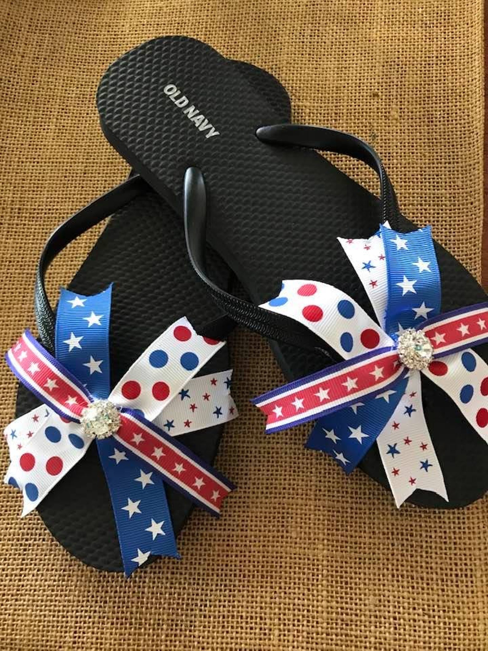 Girls 4th of July Flip Flops - Etsy