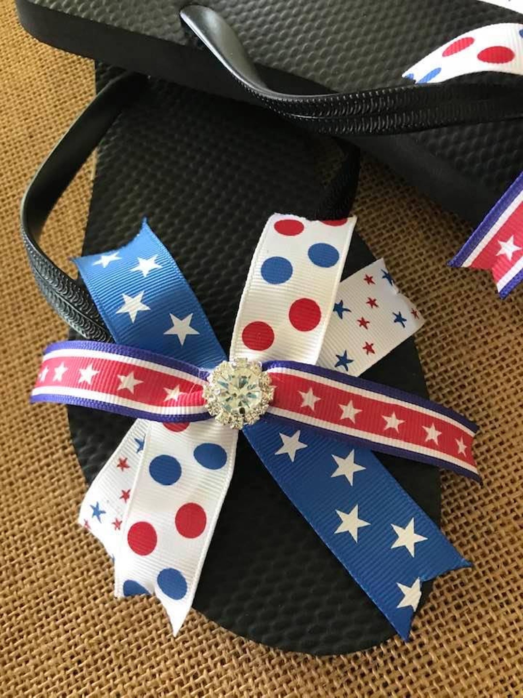 Girls 4th of July Flip Flops - Etsy