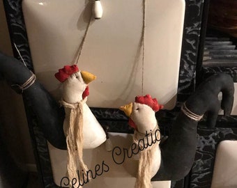 Primitive Rooster - Etsy