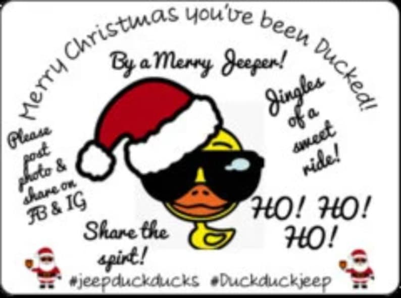 JEEP Ducking Laminated Tags. Can Be PERSONALIZED - Etsy